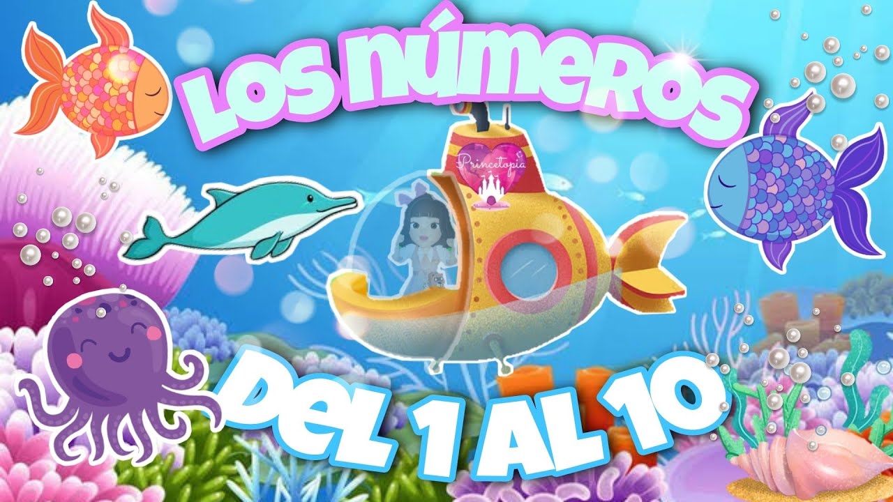 Números| Aprende a contar del 1 al 10 | Aprende animales marinos ...