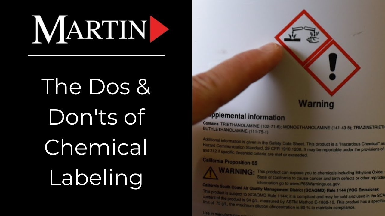 The Dos & Don'ts of Chemical Labeling | martinsupply.com - YouTube