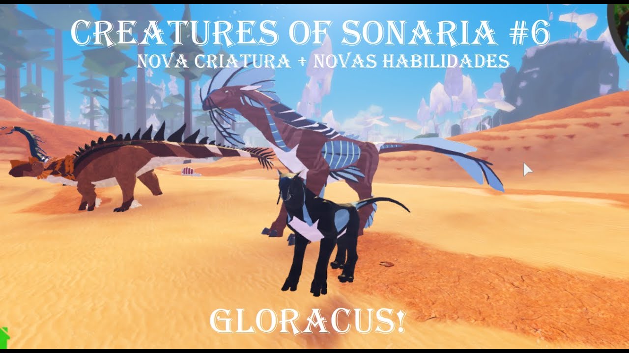 Creatures of Sonaria PT-BR #6 - Nova criatura! Gloracus! - YouTube