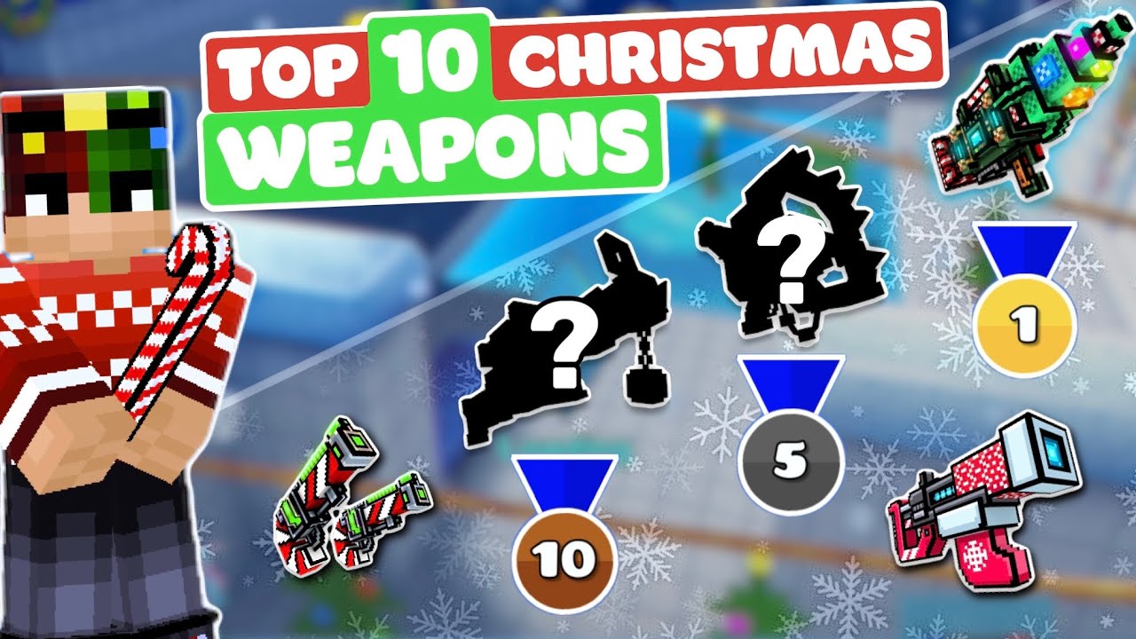 TOP 10 BEST 🎄CHRISTMAS🎄 WEAPONS IN PIXEL GUN 3D! [2022] - YouTube