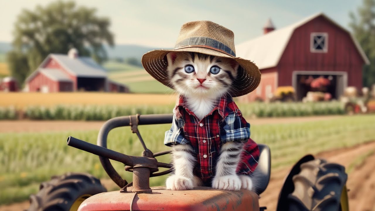 Adorable Kittens on The Farm | Cute Cats In The Country | Farm Kittens ...