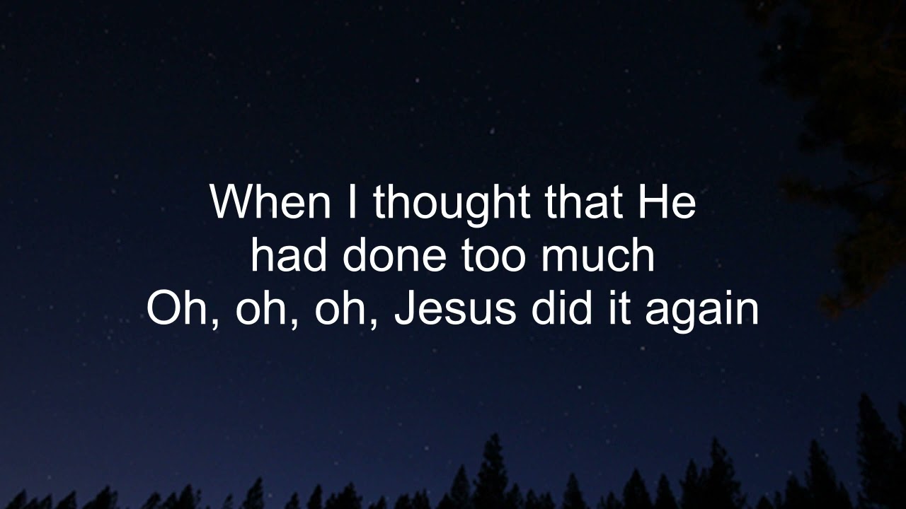 He Did It Again With Lyrics - Sinach - Gospel Songs Lyrics - YouTube