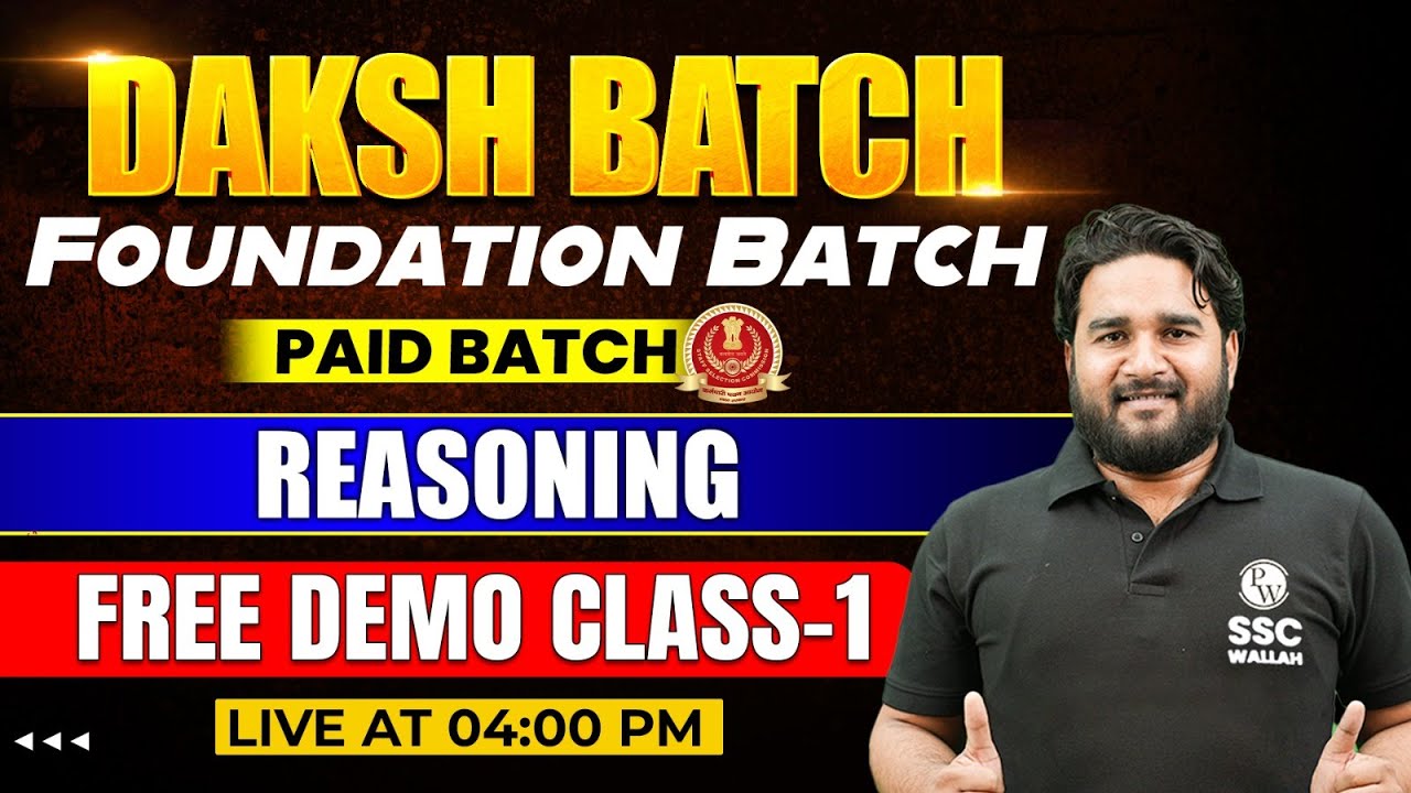 Ssc Cgl 2024 Reasoning Classes Cgl Reasoning Paid Demo Class 1 Cgl Reasoning By Sandeep Sir