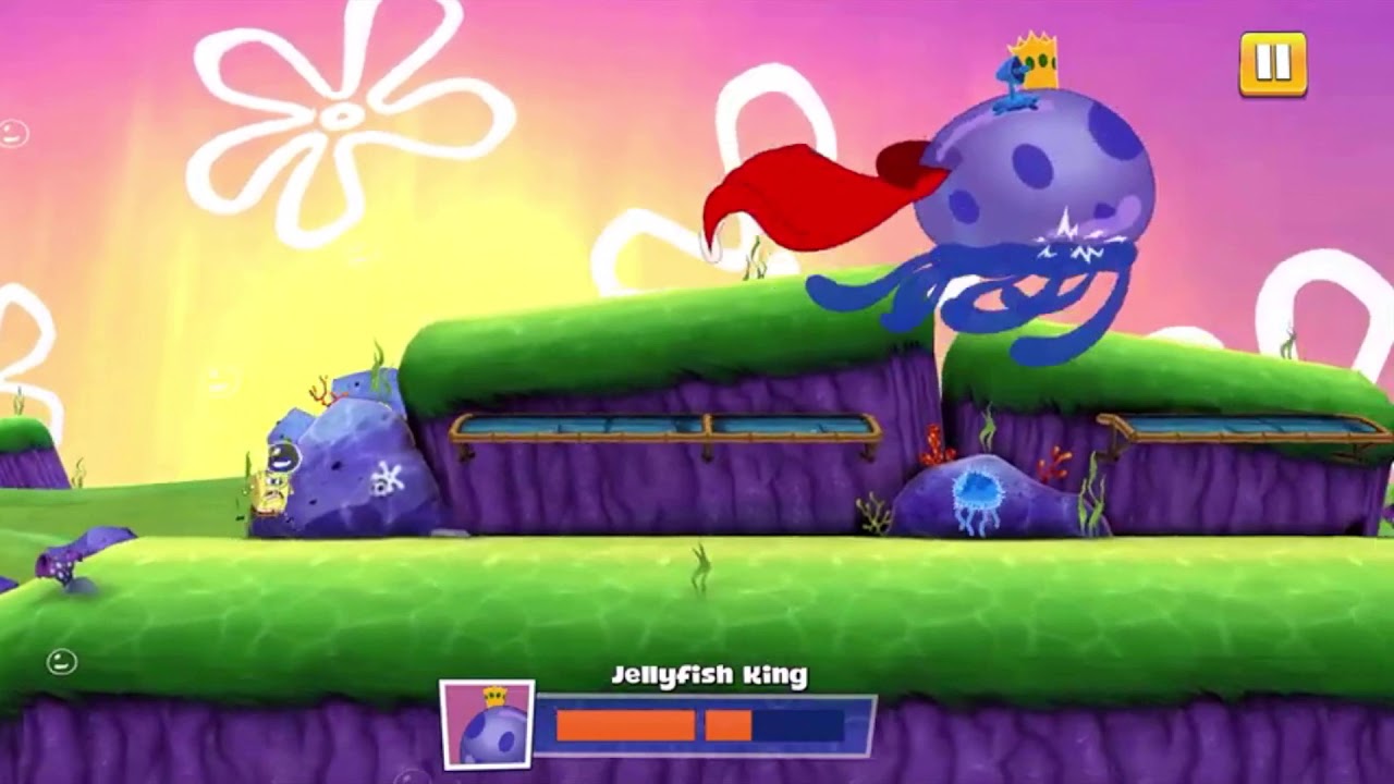 SpongeBob patty pursuit boss game jellyfish King - YouTube