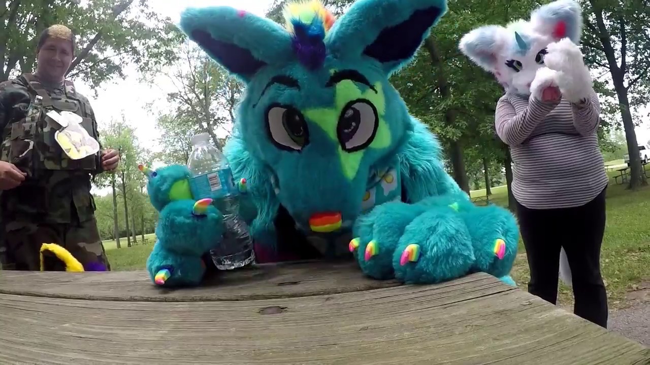 Fursuiting with Sigma (Furry BBQ, Spring 2017) - YouTube