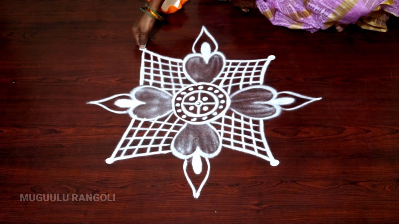 big rangoli kolam without dots muggulu designs daily kolam new friday ...