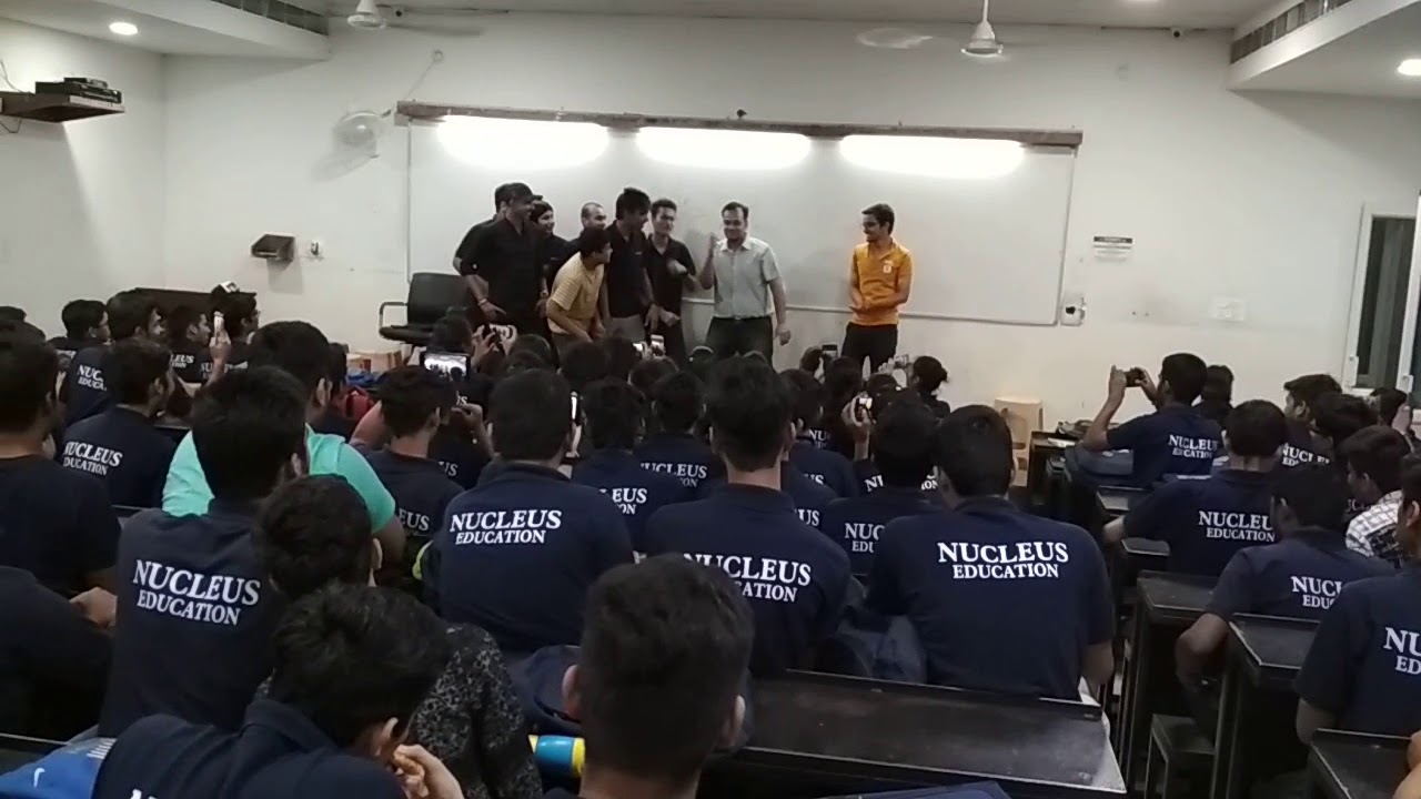 Amitabh sharma sir dancing in Nucleus Education kota - YouTube