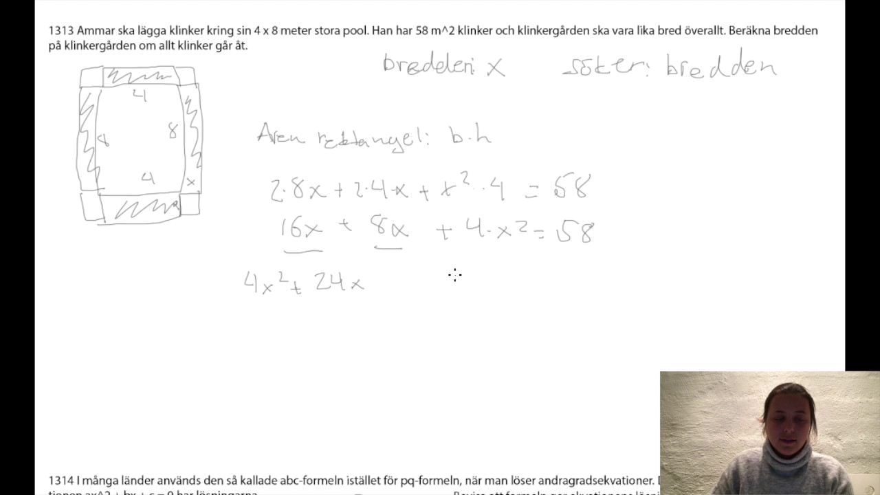 Matte 2a 2b 2c pq-formeln lösningar A-nivå - YouTube