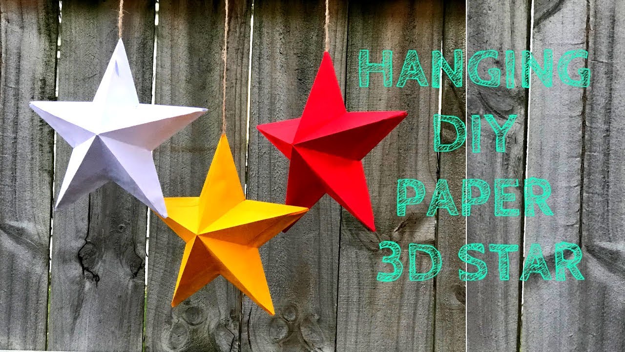 Hanging DIY 3D Paper Star ~ Part-2 ~ Step-by-step Tutorial with ...