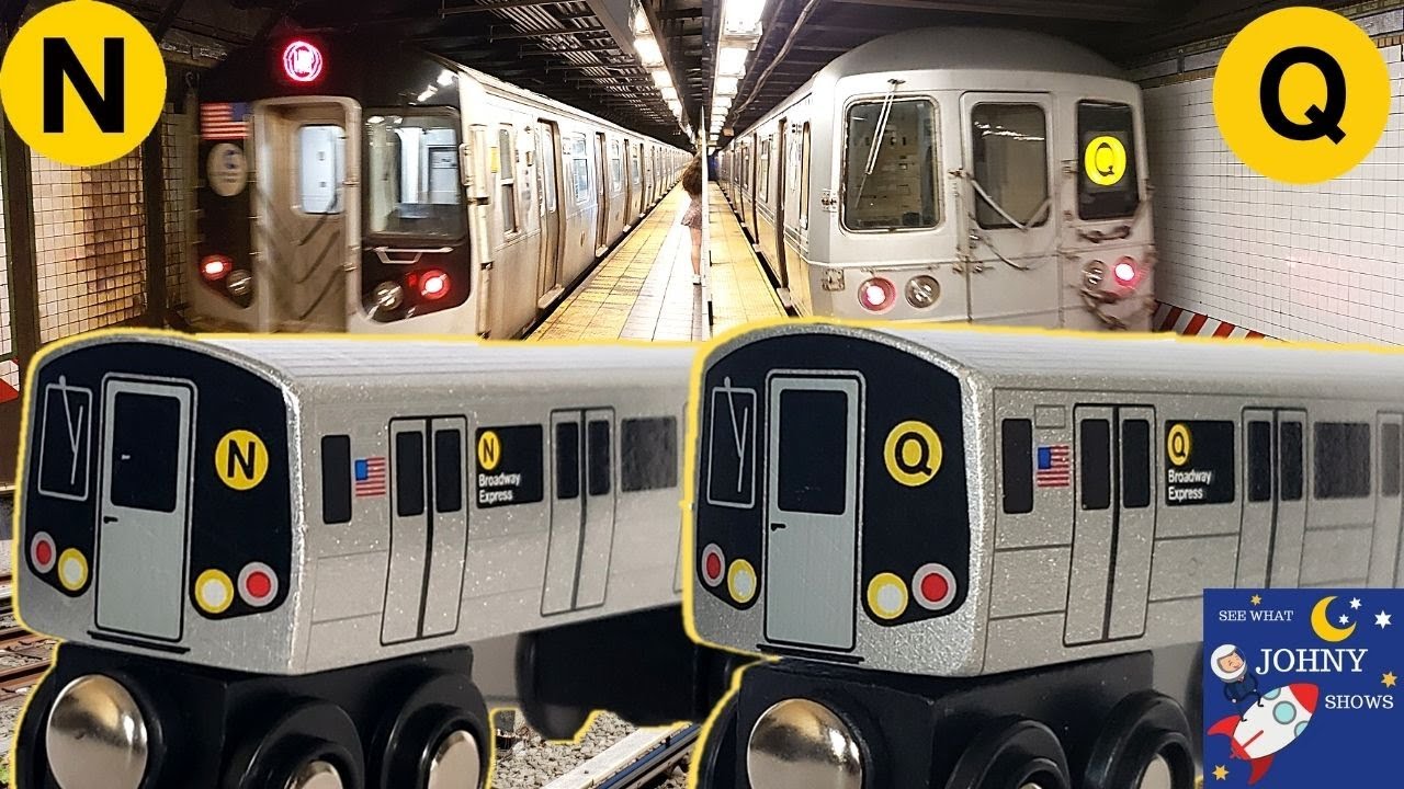 Johny Unboxes MTA Munipals N & Q Subway Trains & Goes On A Subway Train ...