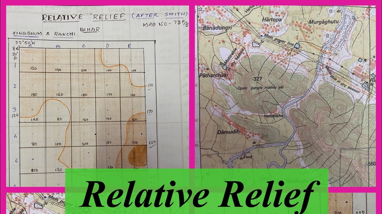 #How to drawing#Relative relief in exam questions paper #geography# ...