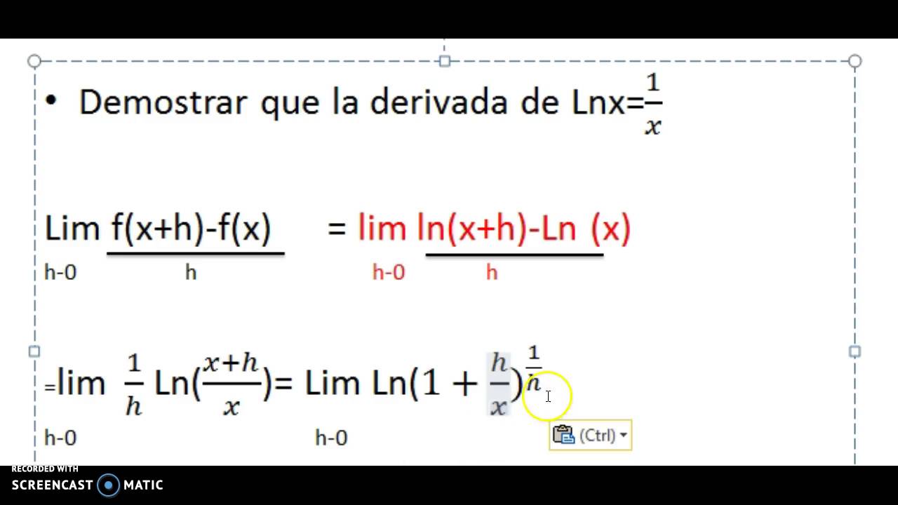demostracion de Lnx=1/x - YouTube