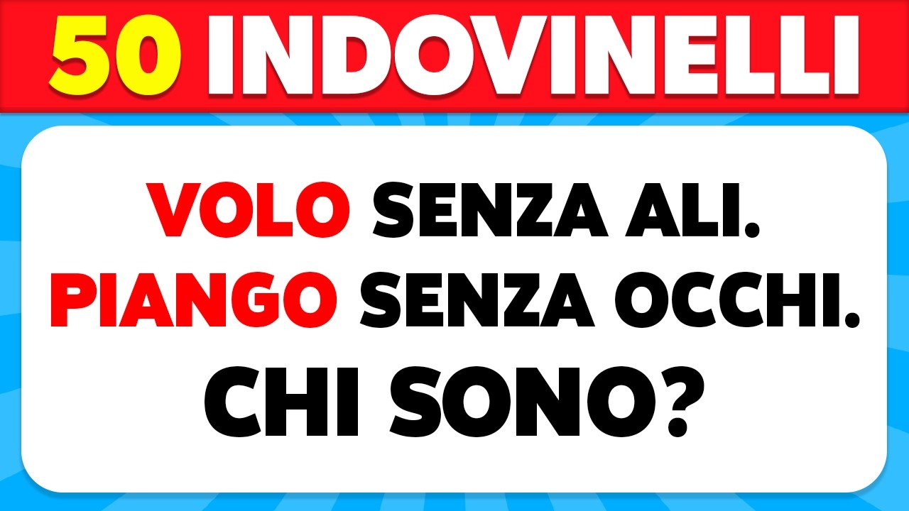 Solo Un Vero Genio Riesce a Risolvere Questi Indovinelli 🤔 50 ...