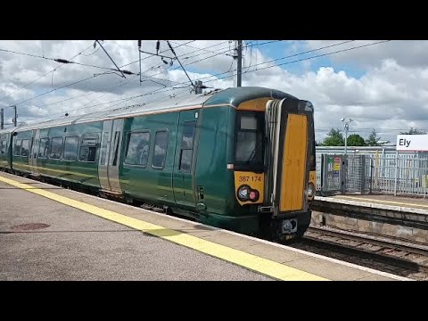 Former GWR Great Northern Class 387 174 Departs Ely - YouTube