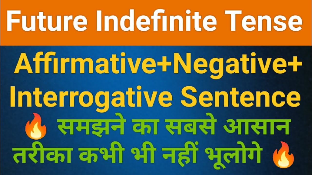 Future Indefinite Tense+Affirmative+Negative+ Interrogative Sentence ...
