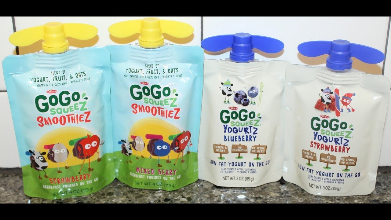 Materne GoGo Squeez Strawberry & Mixed Berry Smoothiez & Blueberry ...