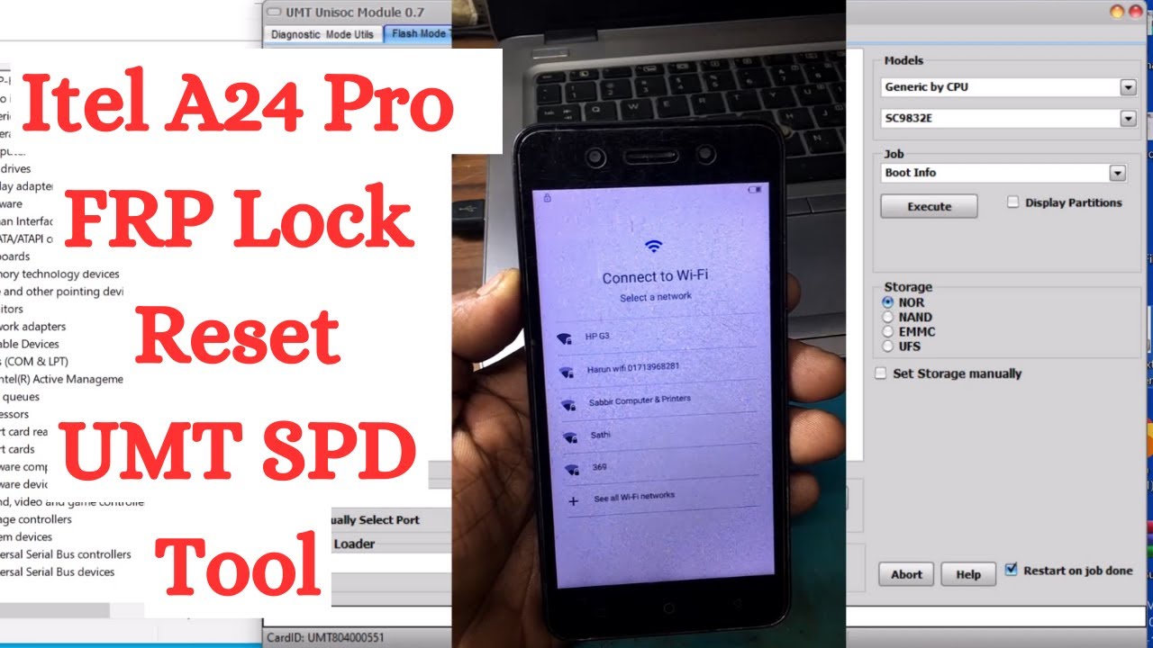 Itel A24 Pro FRP Lock Reset Done Umt SPD Tool Just Click Android v12 - YouTube