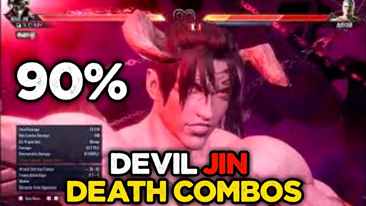 Tekken 8 Devil Jin Almost Death Combos - YouTube