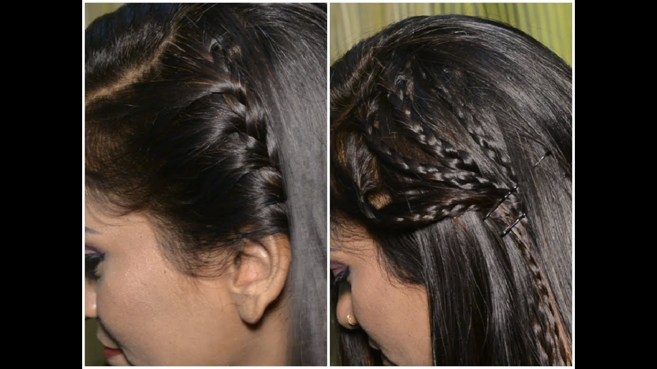 2 Easy Side Partition Hairstyles - YouTube