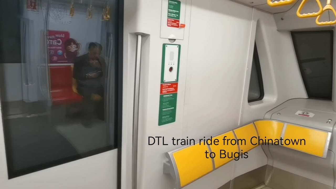 DTL train ride from Chinatown to Bugis - YouTube
