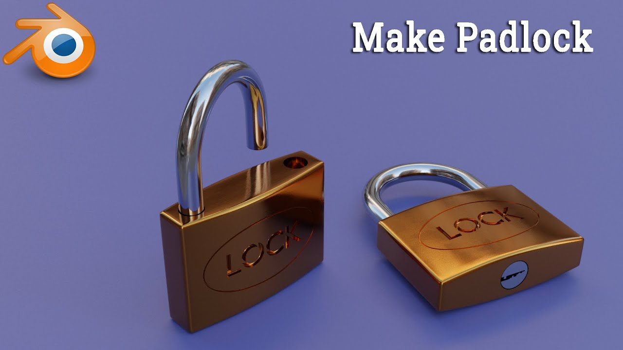 Blender tutorial - How to Make a padlock #oe248 - YouTube