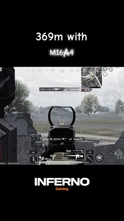 369m with M16A4 Reddot💀 #BGMI #InferoGaming #M16A4 #Longrange - YouTube