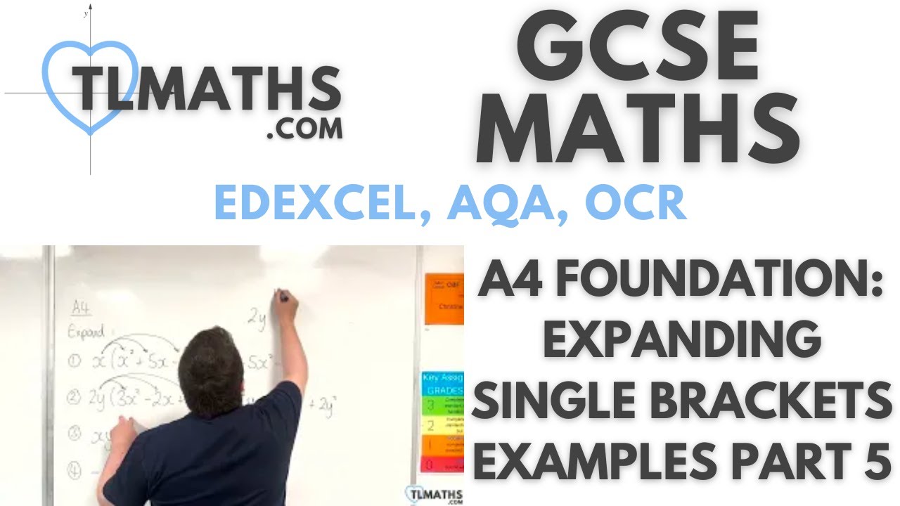 GCSE Maths: A4-26 [Expanding Single Brackets Examples Part 5] - YouTube