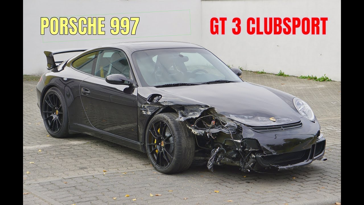 Porsche 997 GT3 Unfall Frontschaden rechts - YouTube