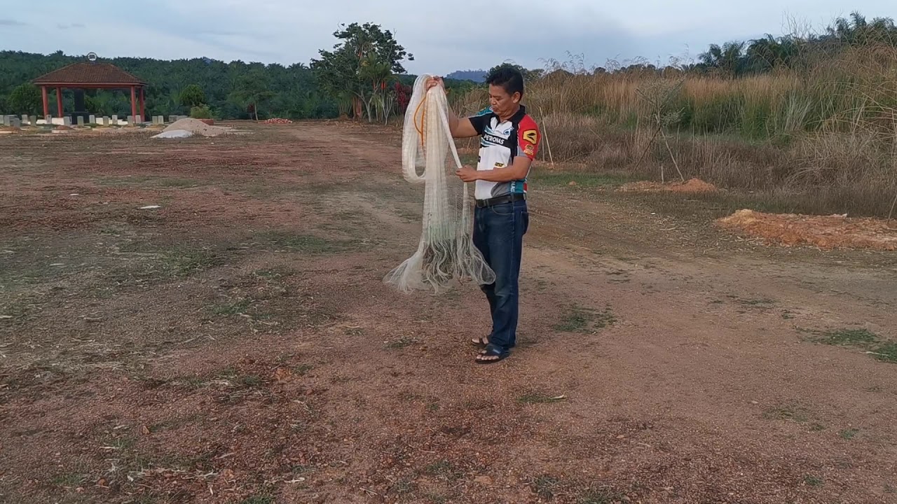 Cara menebar jala 15 kaki 2 inci... Cg Sairan.. - YouTube