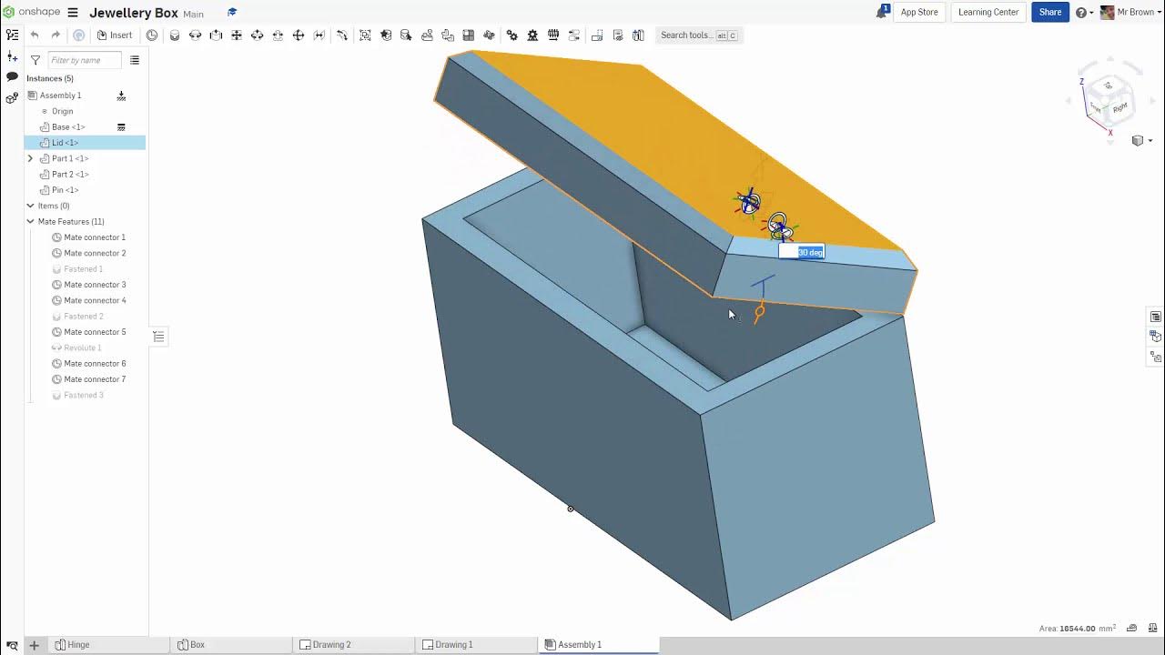 OnShape Basic Training 7 3 Jewellery Box - YouTube