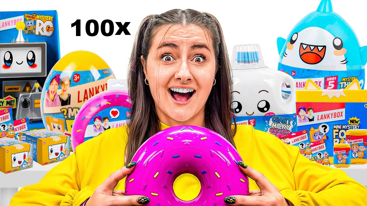 Unboxing 100 *MYSTERY* LANKY BOX TOYS!😱 *rare finds* - YouTube