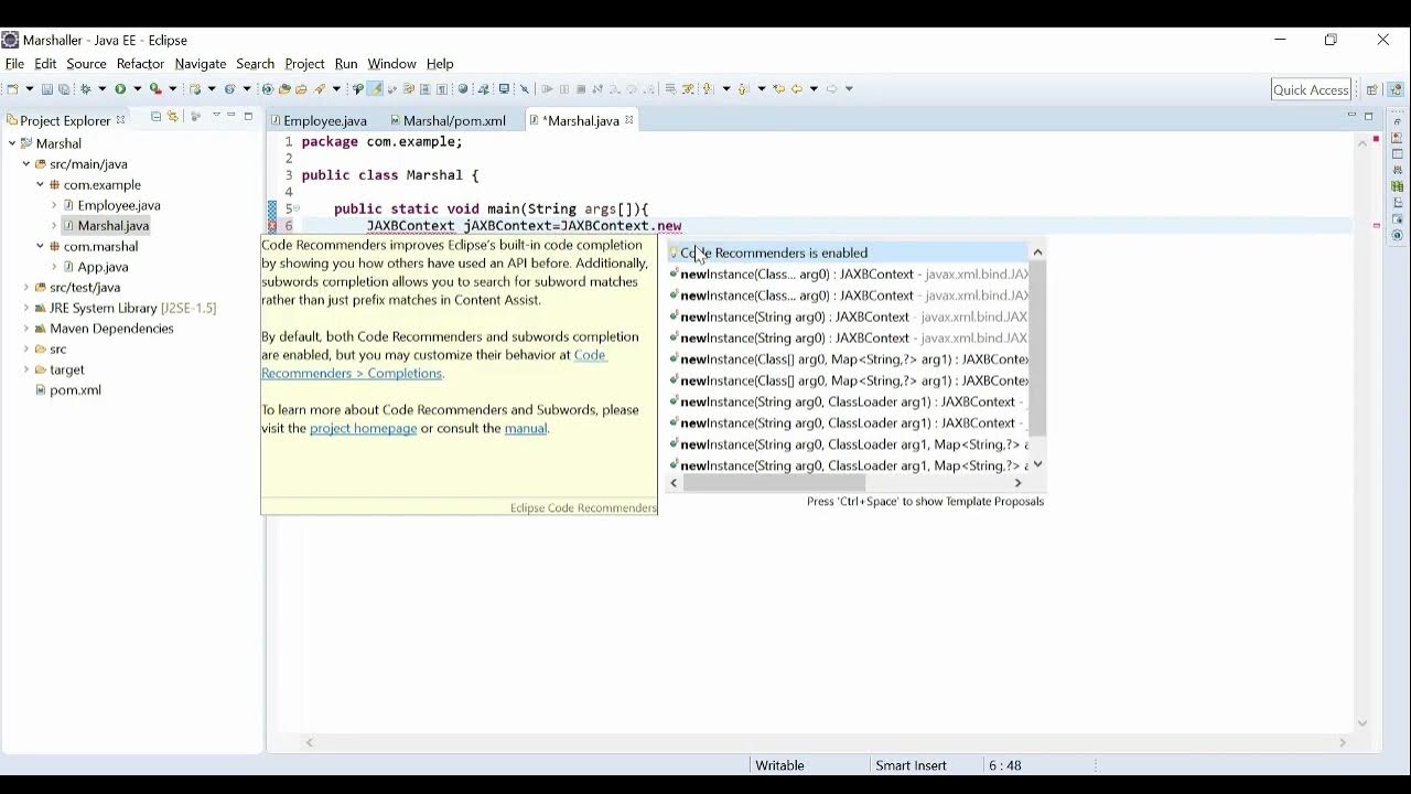 Marshalling In Java Jaxb Converting Java Object To Xml Youtube