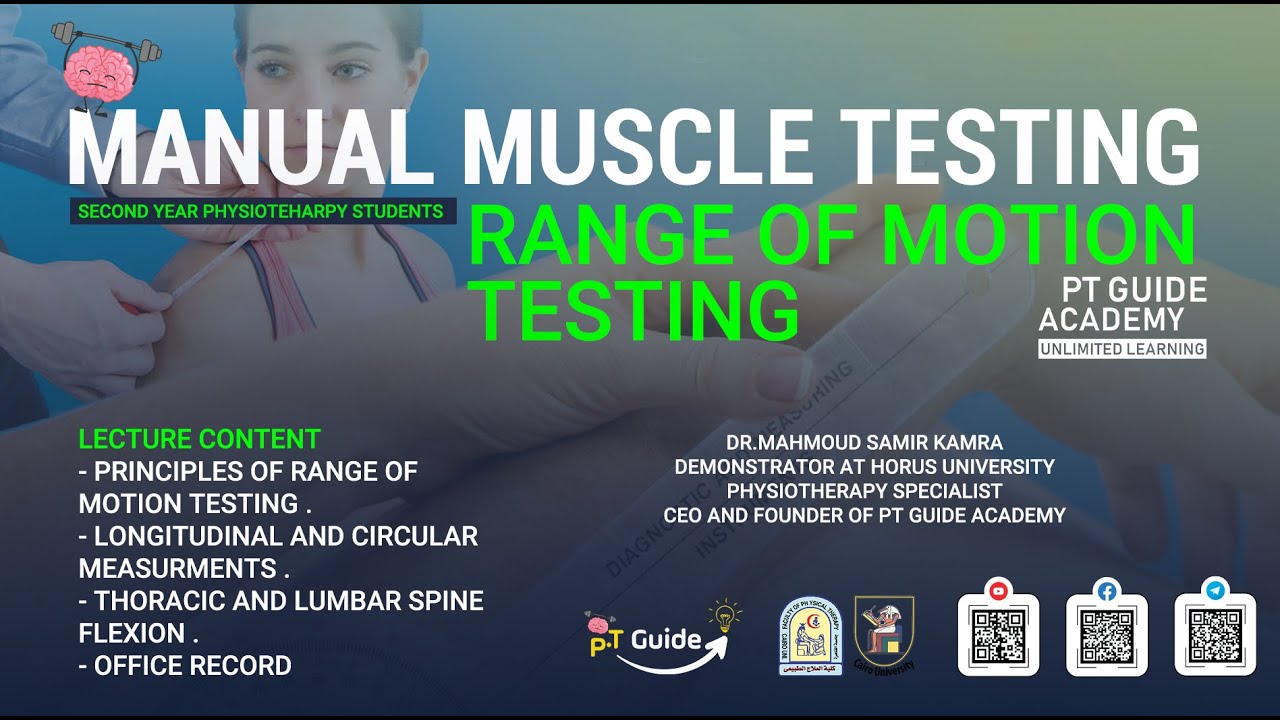 Muscle test - joint range of motion testing - YouTube