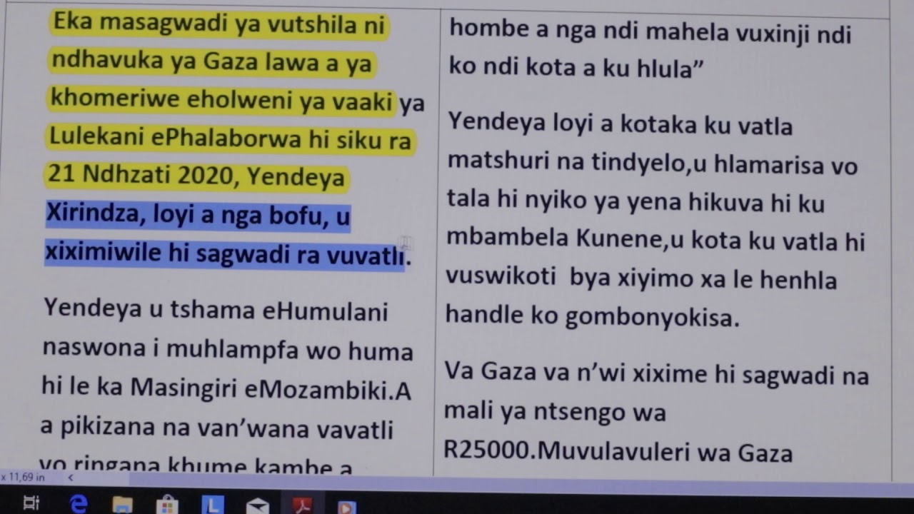 XITSONGA RIRIMI RA LE KAYA ATIKILI YA PHEPHAHUNGUFORMAL LESSON - YouTube