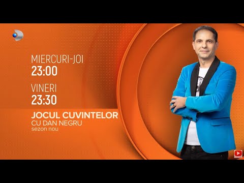 Miercuri începe un nou sezon “Jocul cuvintelor cu Dan Negru”, la Kanal ...