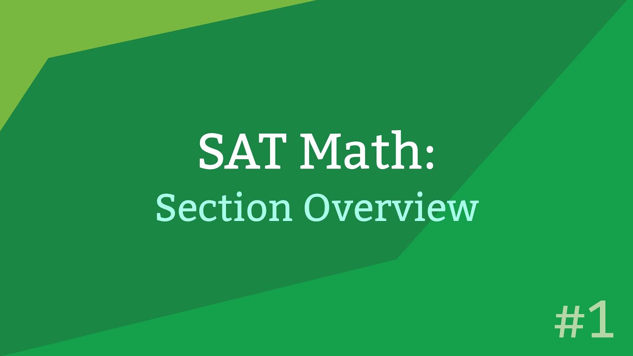 SAT Math | Section Overview - YouTube