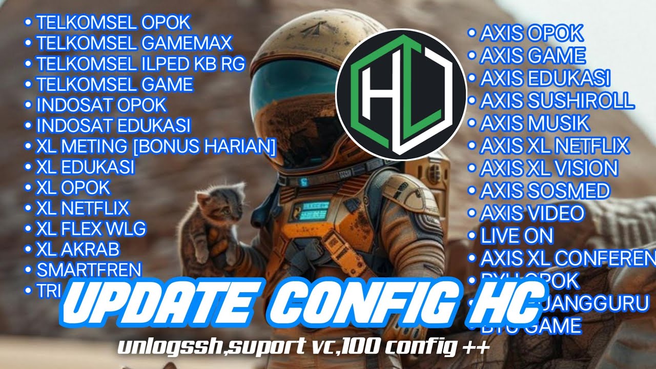 UPDATE CONFIG HC | Axis game | Axis xL Indosat edu | Tsel opok dll - YouTube