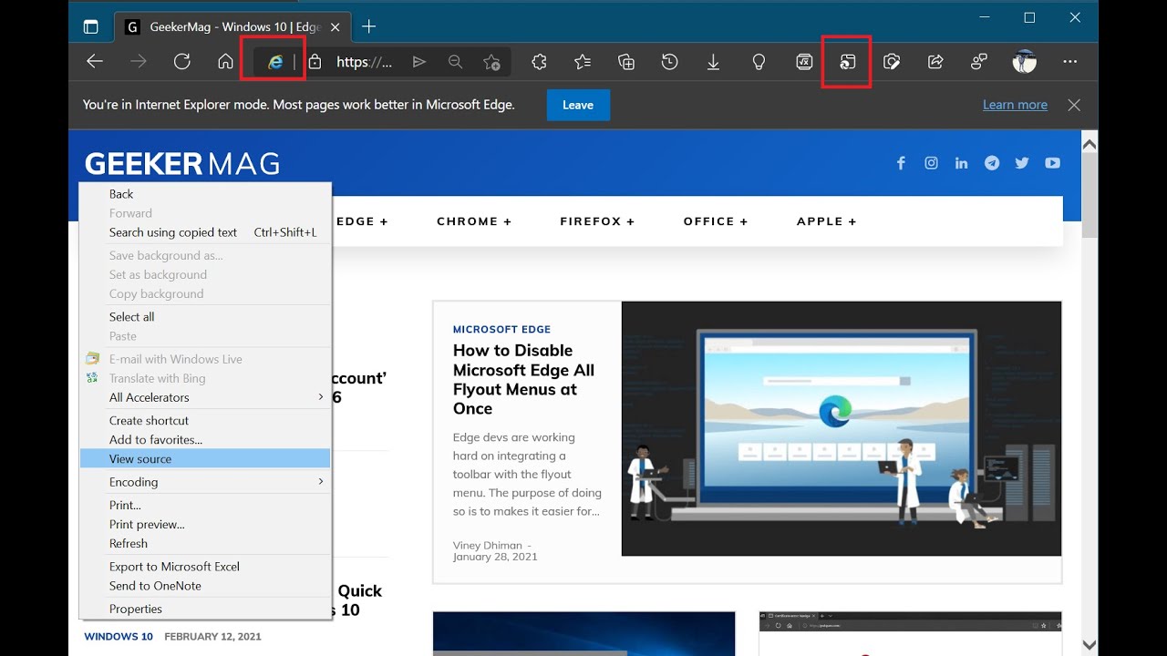 How to Use Internet Explorer After its Removed from Windows 10 (IE Mode ...