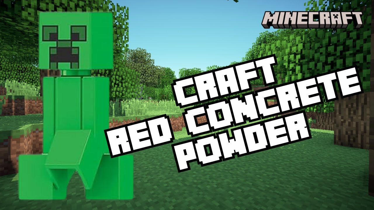 How to Craft Red Concrete Powder in Minecraft 2024? - YouTube