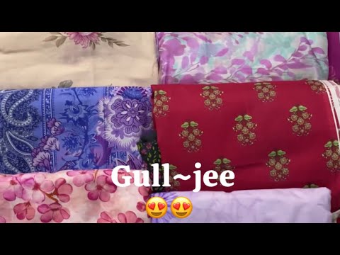 Gull- jee Original left overs 3pc printed lawn with lawn+shafoon+silk+embroidered duppata💝# ...