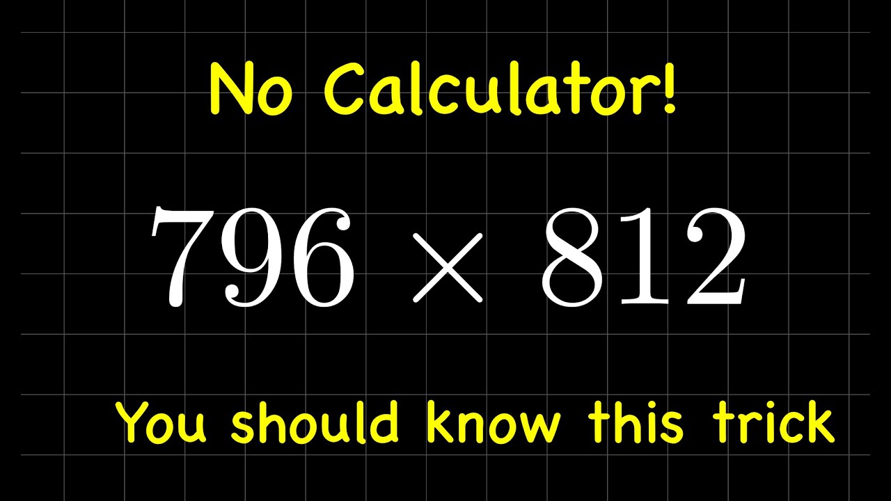 Multiply without calculator with this trick - YouTube
