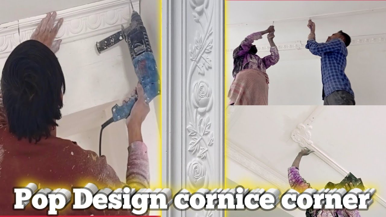 Latest Design cornice corner in the fitting of the livingroom it is ...