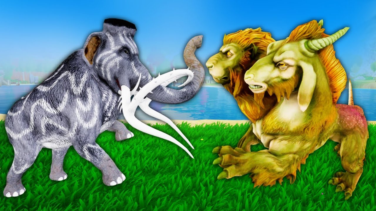 Monster Lion, Goat & Snake VS Mammoth Elephant Saved Giant Bull VS ...