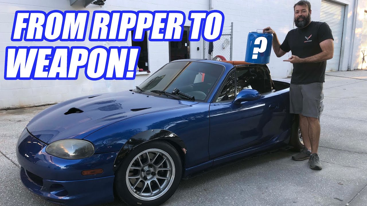 V8 MONSTER Miata Experiments w/ MAGIC FUEL Makes Unbelievable POWER! Do ...