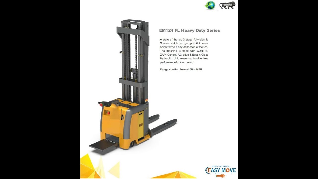 Full Electric Battery Operated Stacker - YouTube