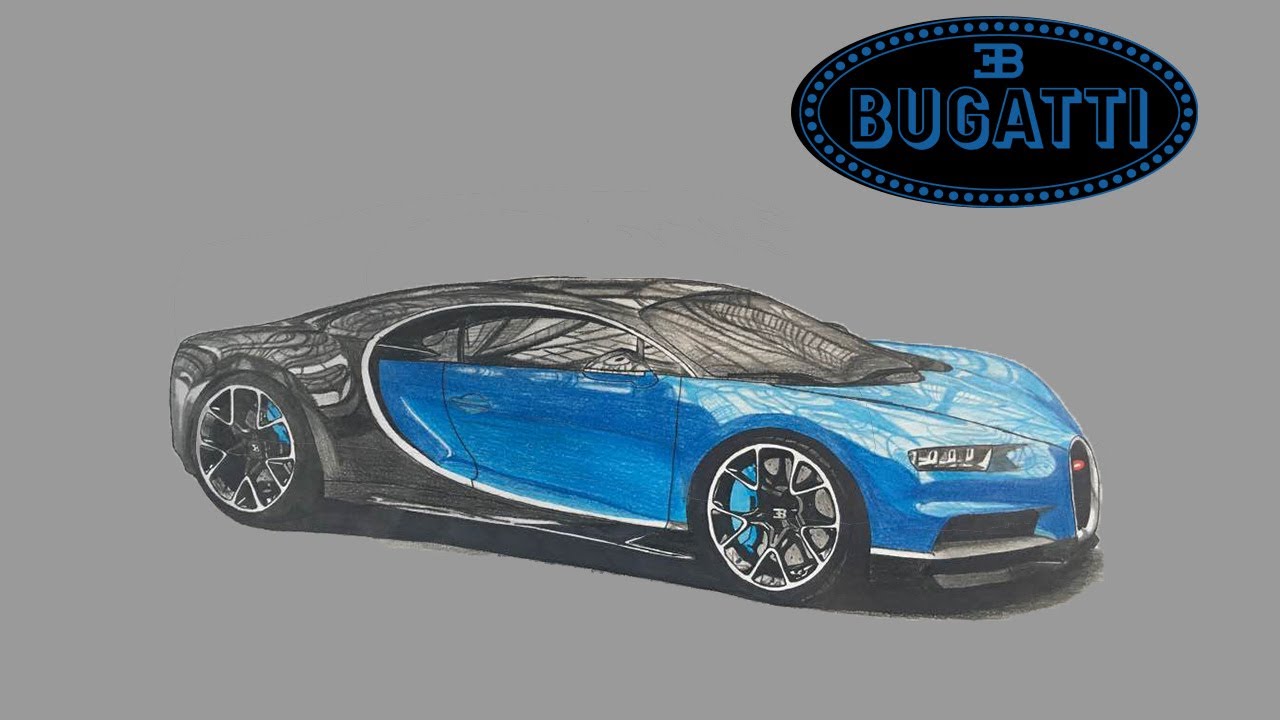 DRAWING THE BUGATTI CHIRON | 5 HOUR - 1 MINUTE TIMELAPSE || CONSEQUENCE ...