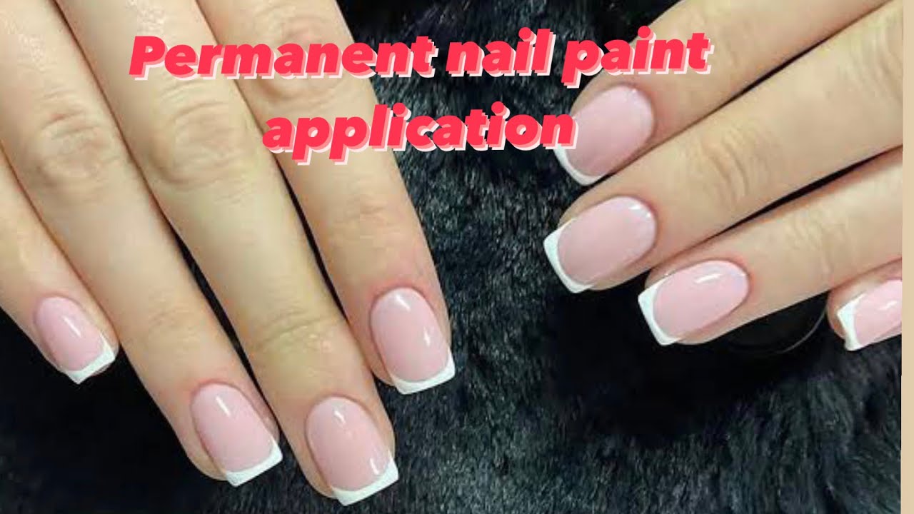 Permanent nail paint application ( shinestar makeup studio) - YouTube