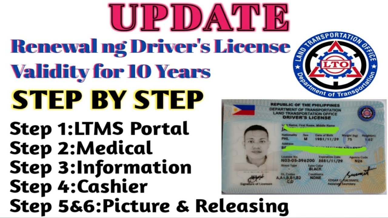 LTMS PORTAL LTO Online Exam Renewal License Validity for 10 Years # ...
