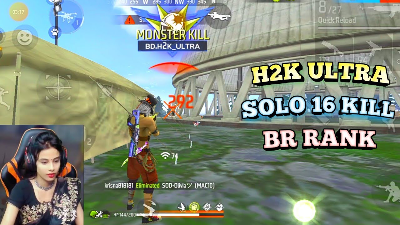 Free fire solo 16 kill। free fire hard gameplay must watch। crazy gameplay। free fire funny ...