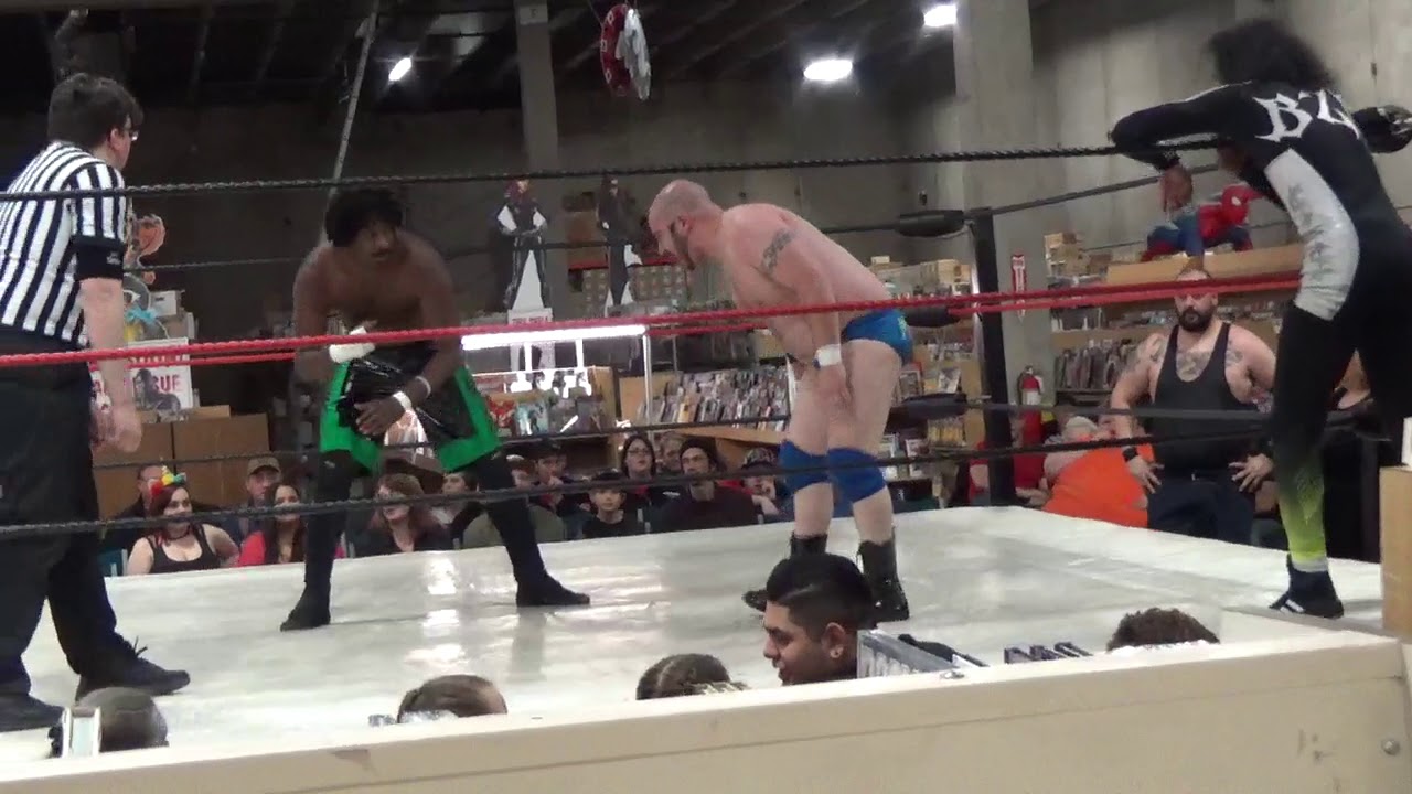 Vanity Inc. w/ Alexus Vain vs. Th3 Cr3w New Era Wrestling 01/12/19 ...